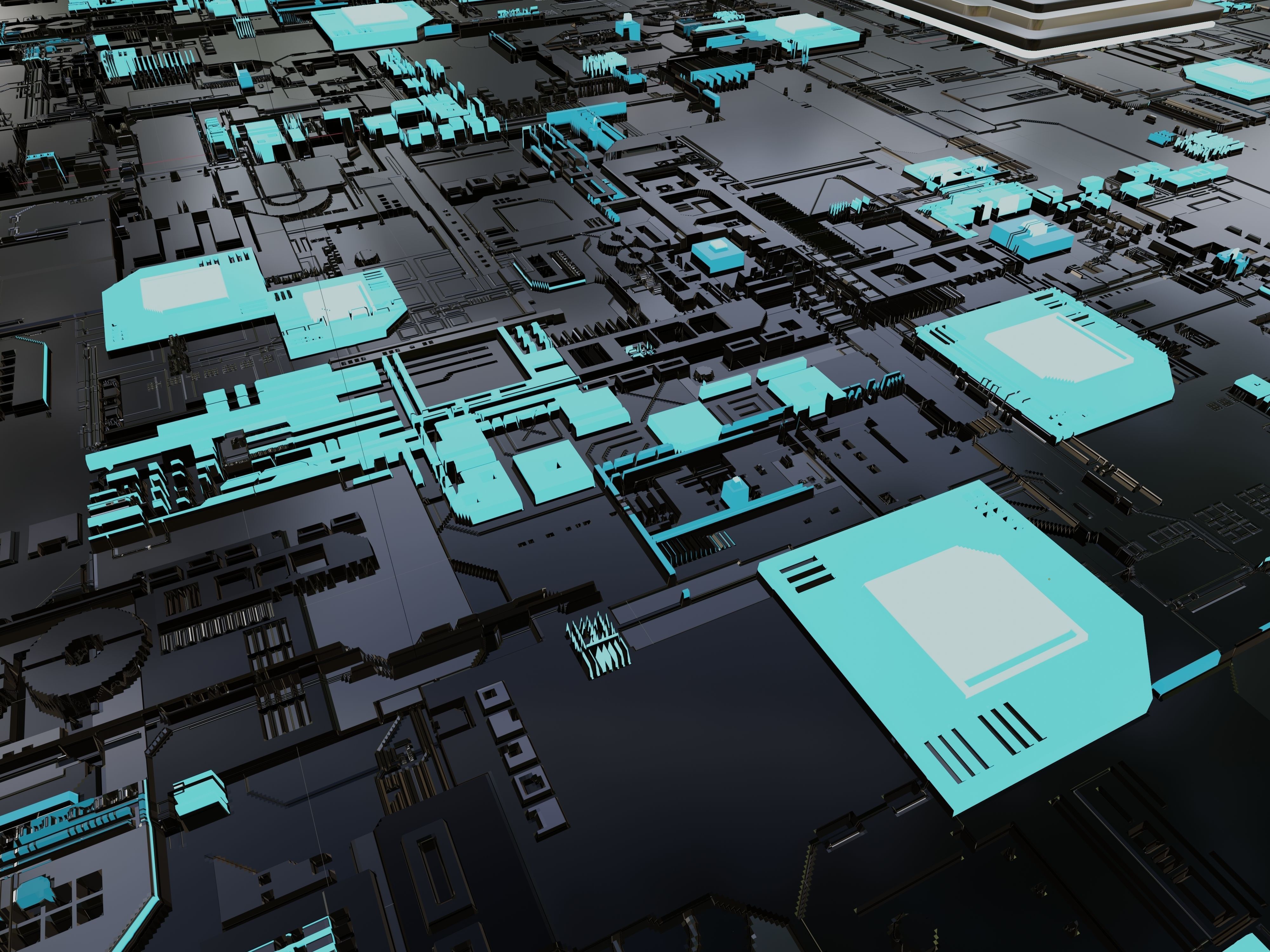 Processor chip 3D model | CGTrader
