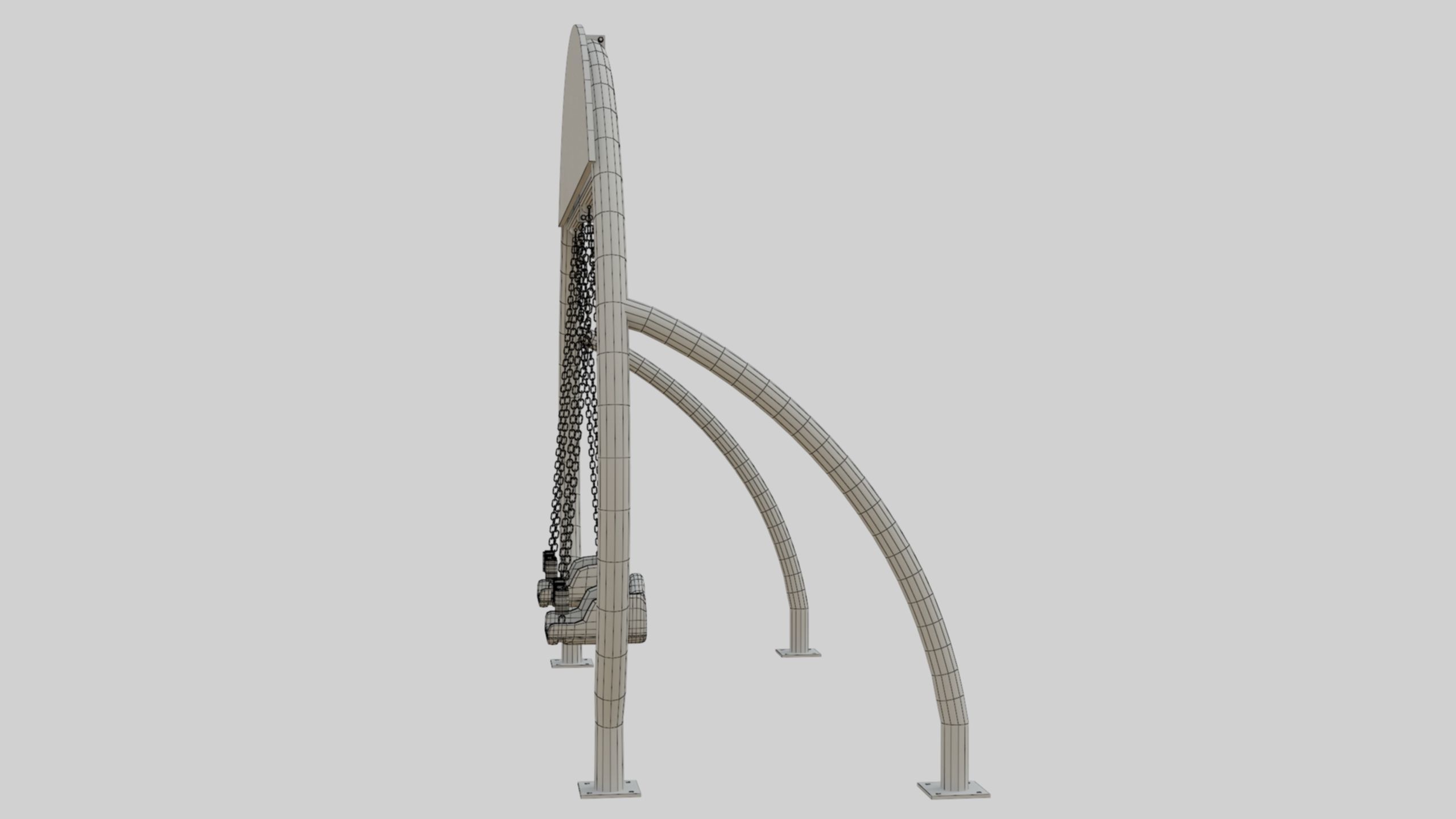Playground Rounded Swing - 01 3D model | CGTrader