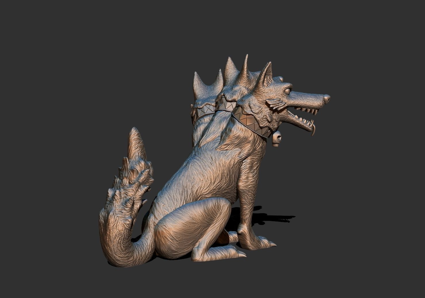 Sitting Cerberus figure 3D model 3D printable | CGTrader