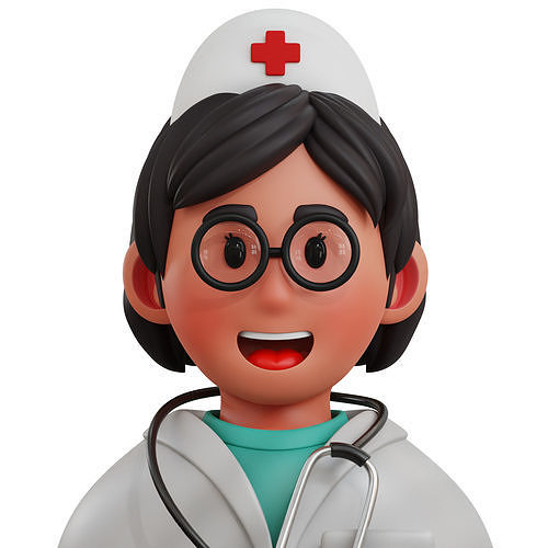 3D model 3d avatar profession as Nurse VR / AR / low-poly | CGTrader
