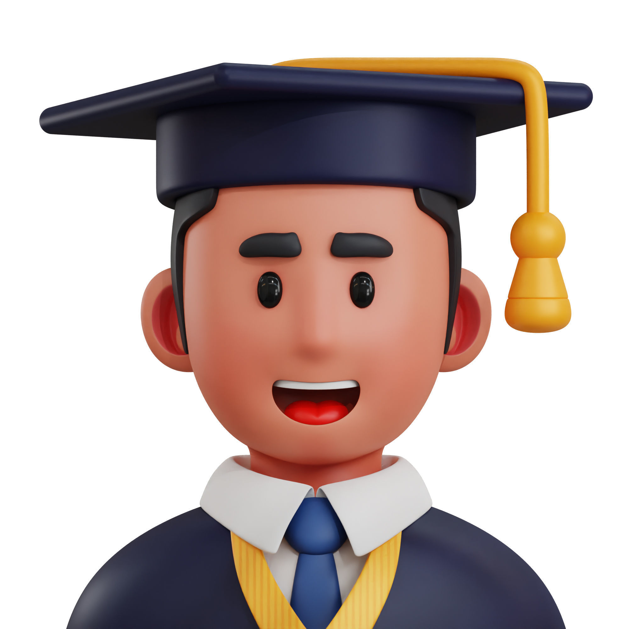 3D model 3d avatar profession as Graduate Student VR / AR / low-poly ...