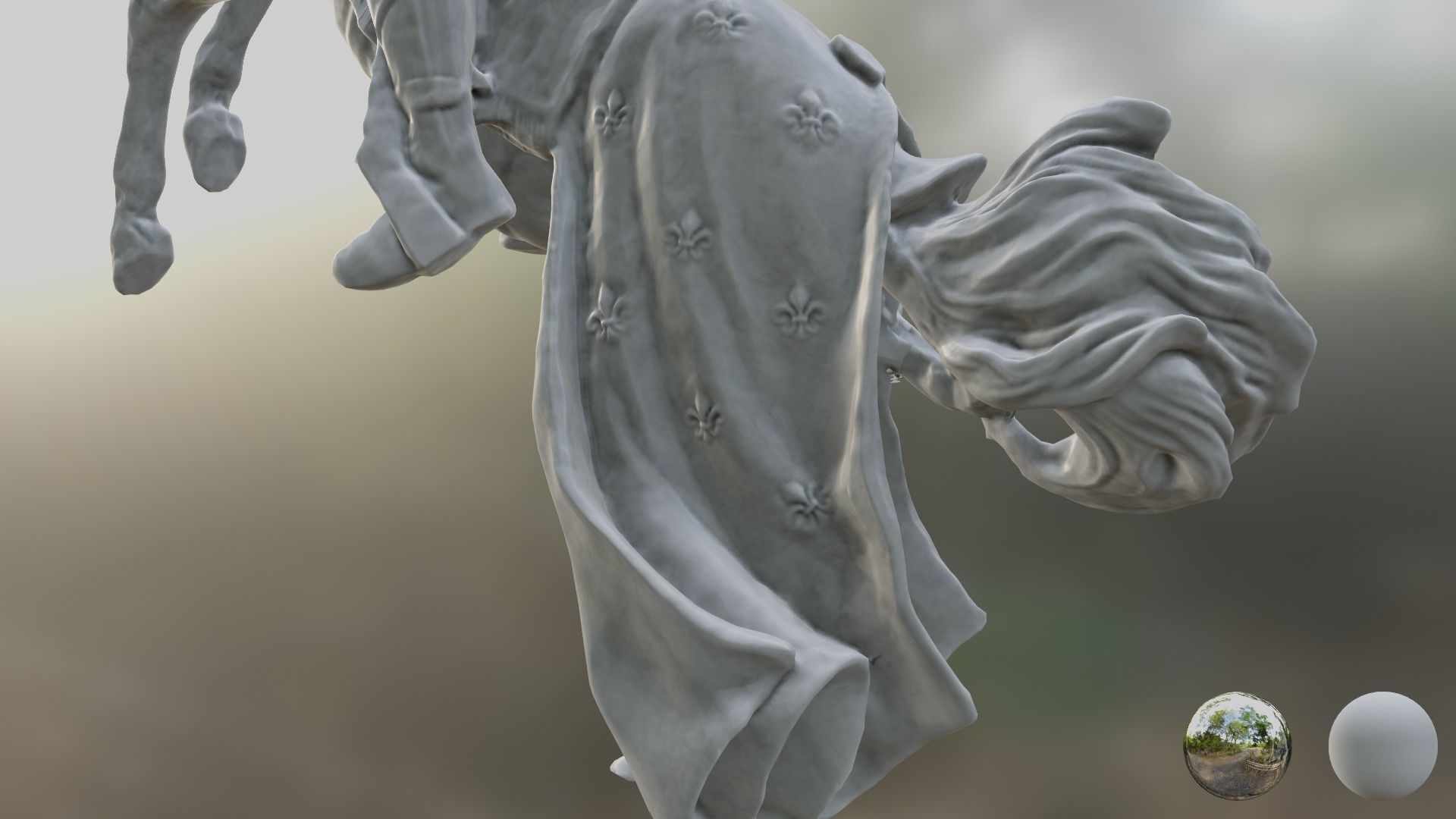 Knight horse statue 3D model | CGTrader