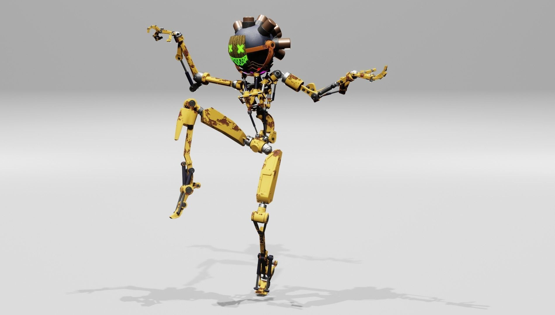 post apocalyptic robot character 3D model animated | CGTrader