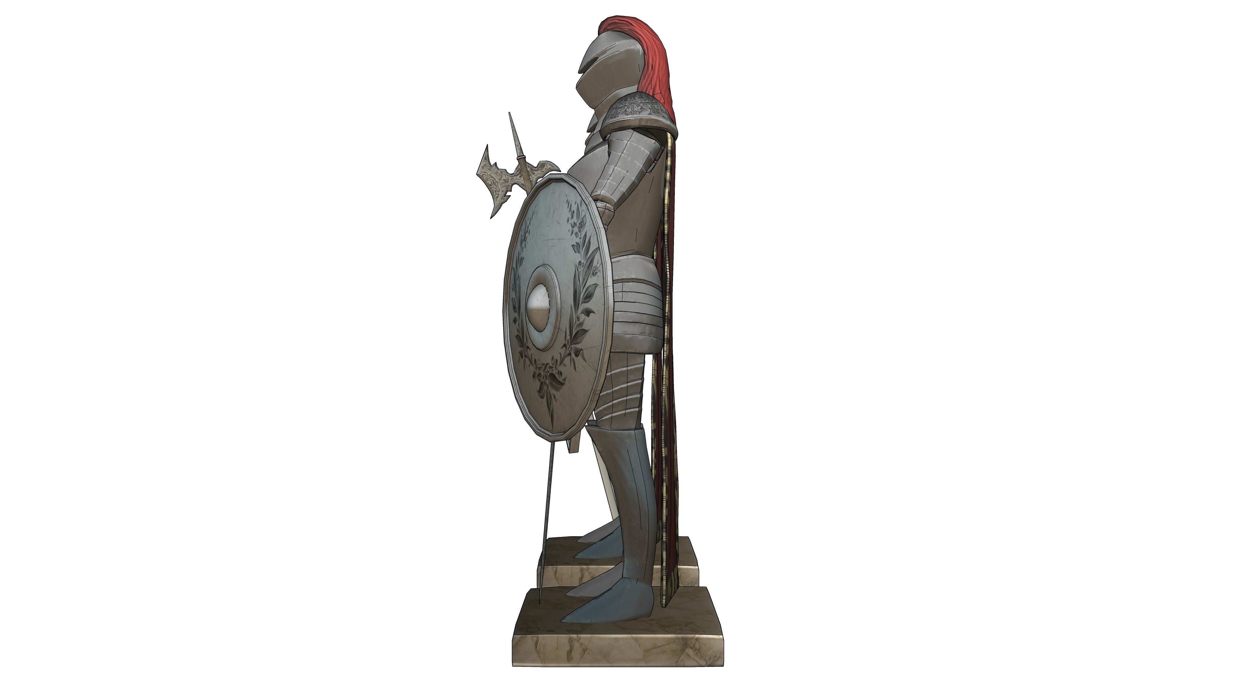 Statue of knight 3D model | CGTrader