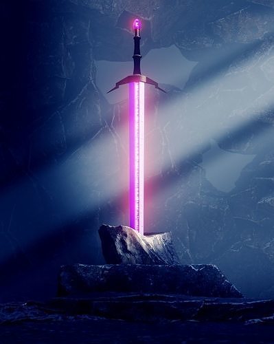 3D model divine sword VR / AR / low-poly | CGTrader