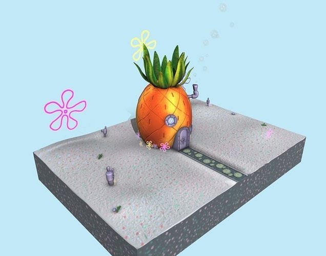 sponge bob house 3D model | CGTrader