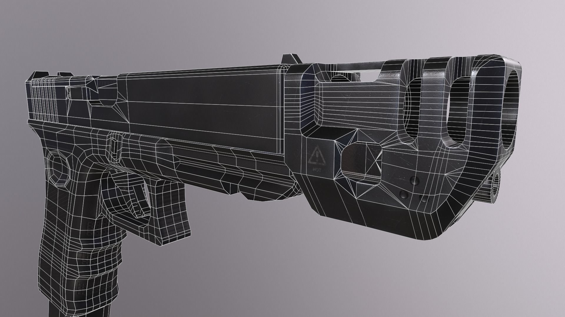 3D model 9mm Handgun - With Attachments VR / AR / low-poly | CGTrader