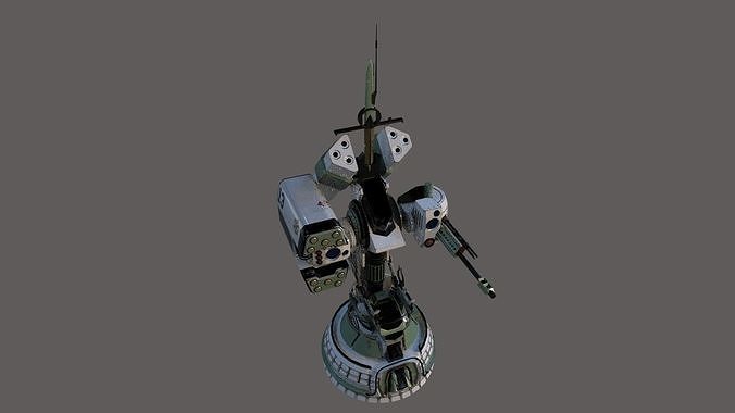 3D model Defender Turret VR / AR / low-poly | CGTrader