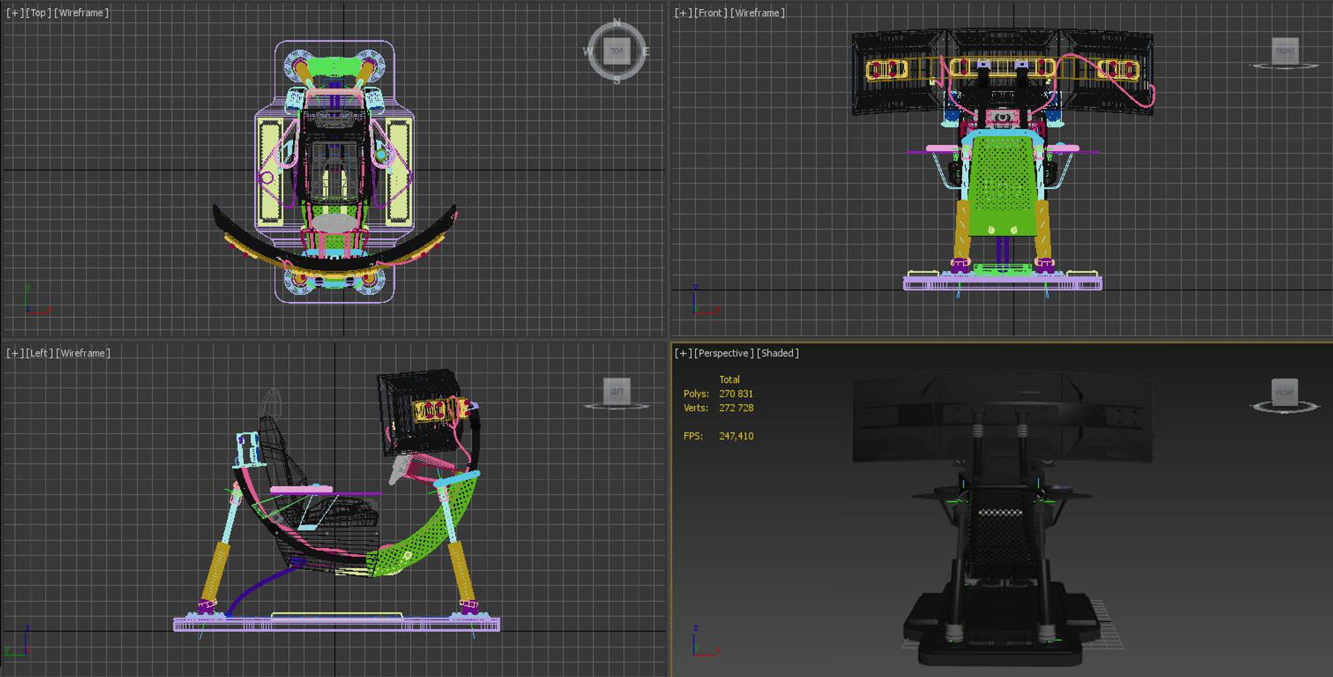 Car simulator 3D model | CGTrader