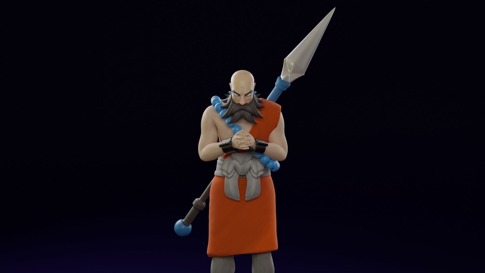 Wu Shang Brawlhalla Fanart free VR / AR / low-poly 3D model rigged ...