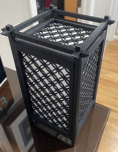 Kumiko Japanese Shoji Lantern - Shippo Tsunagi 3D model 3D printable ...