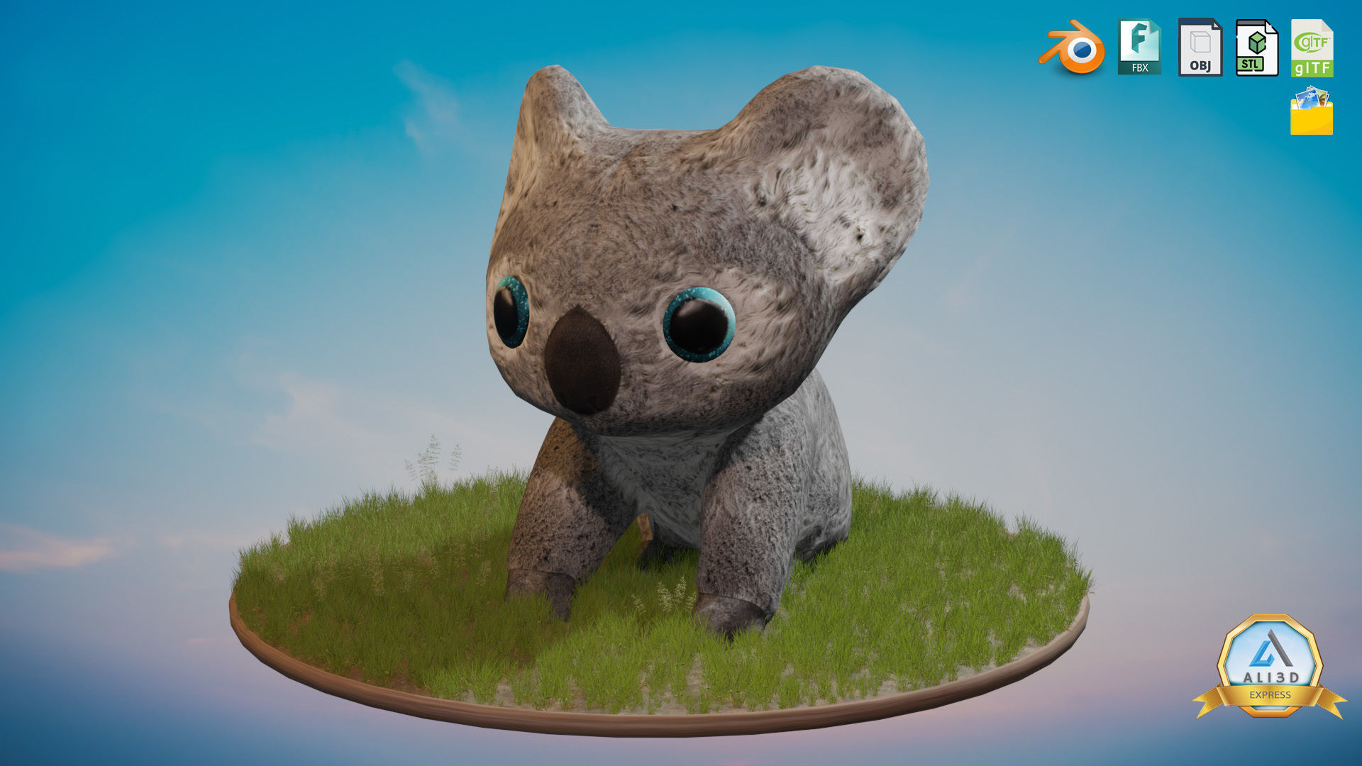 3D model Australian Koala with Textures VR / AR / low-poly | CGTrader