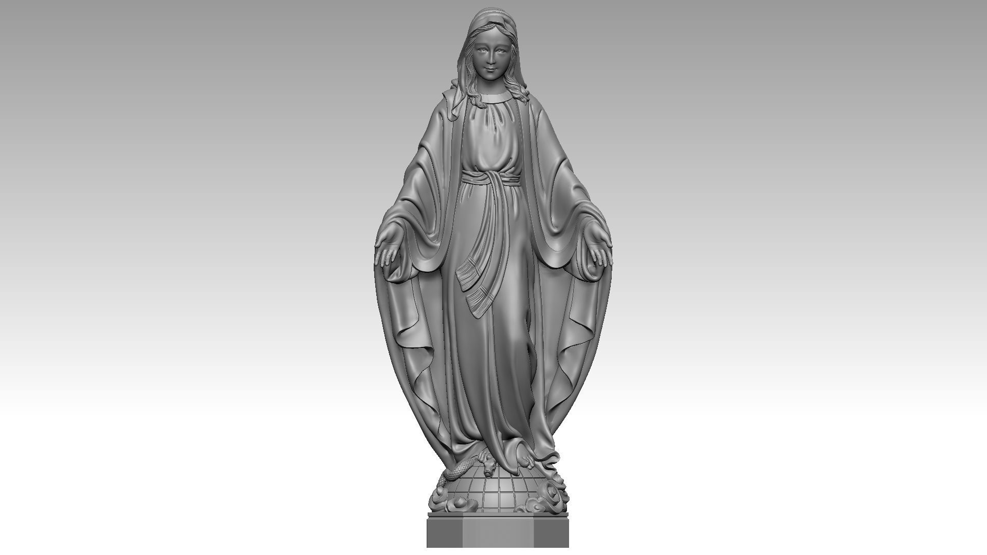 Our Lady of Grace - Virgin Mary 3D model 3D printable | CGTrader