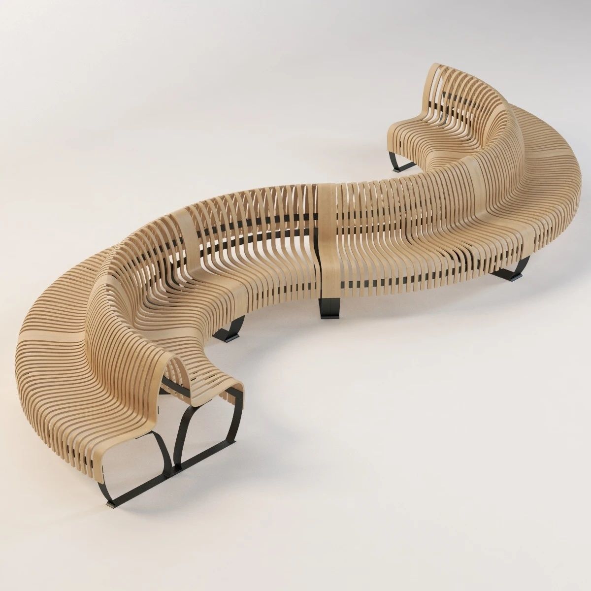 Nova C Double Bench 3D model | CGTrader