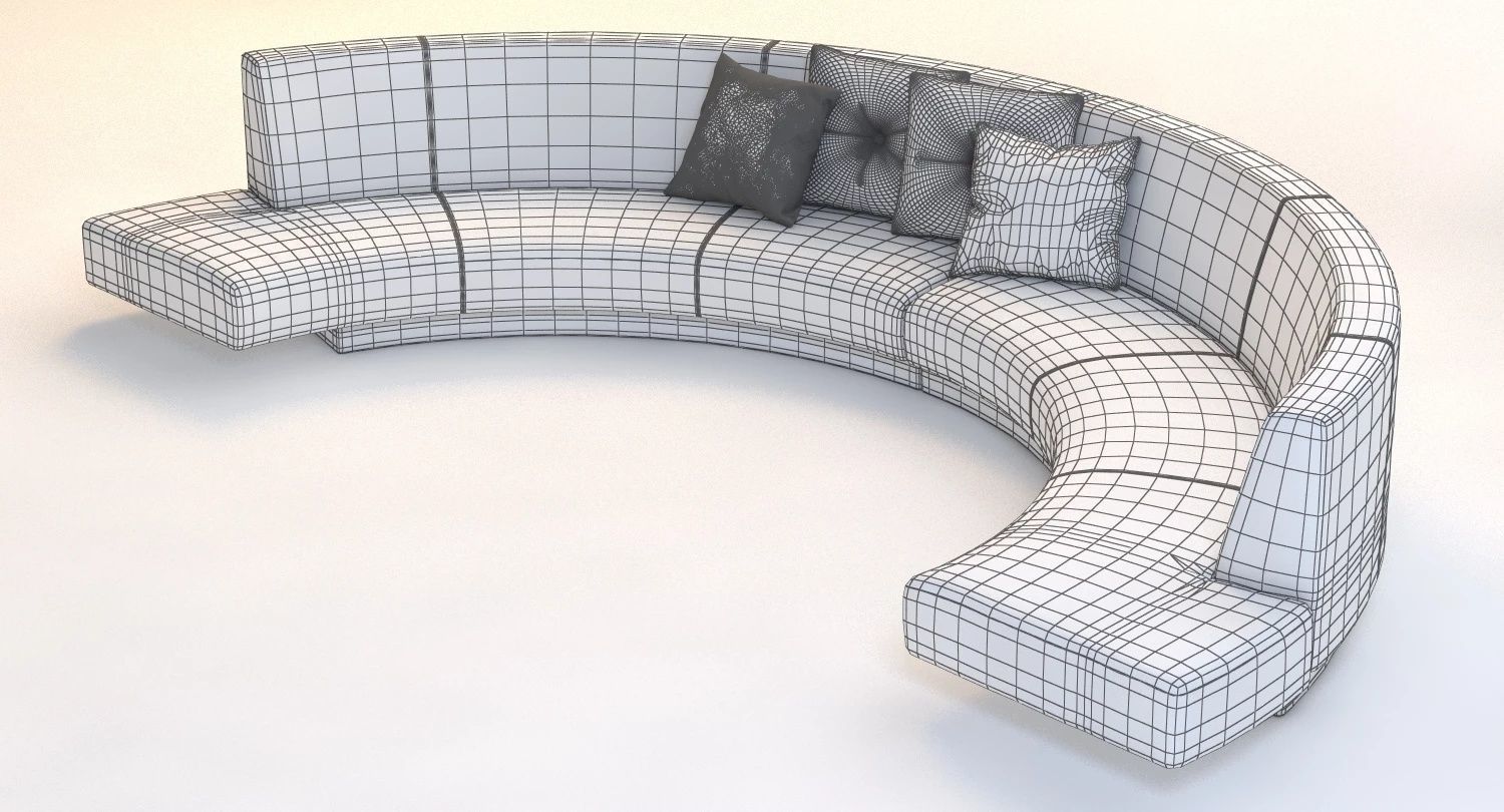 Melissa Curved Sofa 3D model | CGTrader