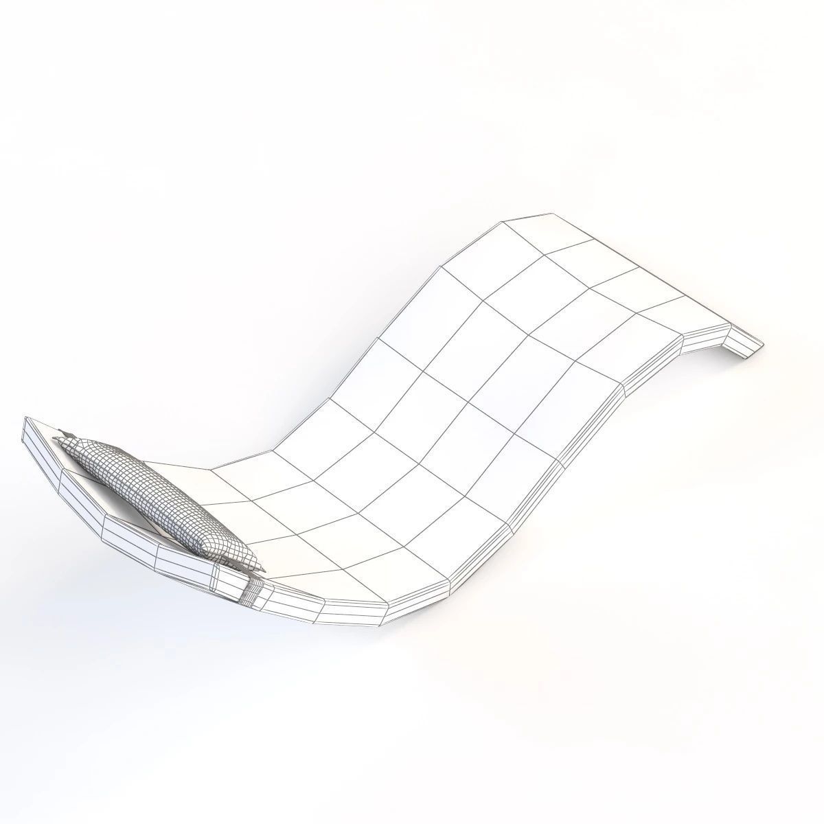 Ledge Lounger Pool Chaise 3D model | CGTrader
