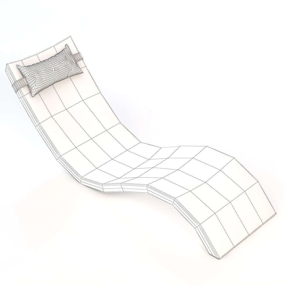 Ledge Lounger Pool Chaise 3D model | CGTrader