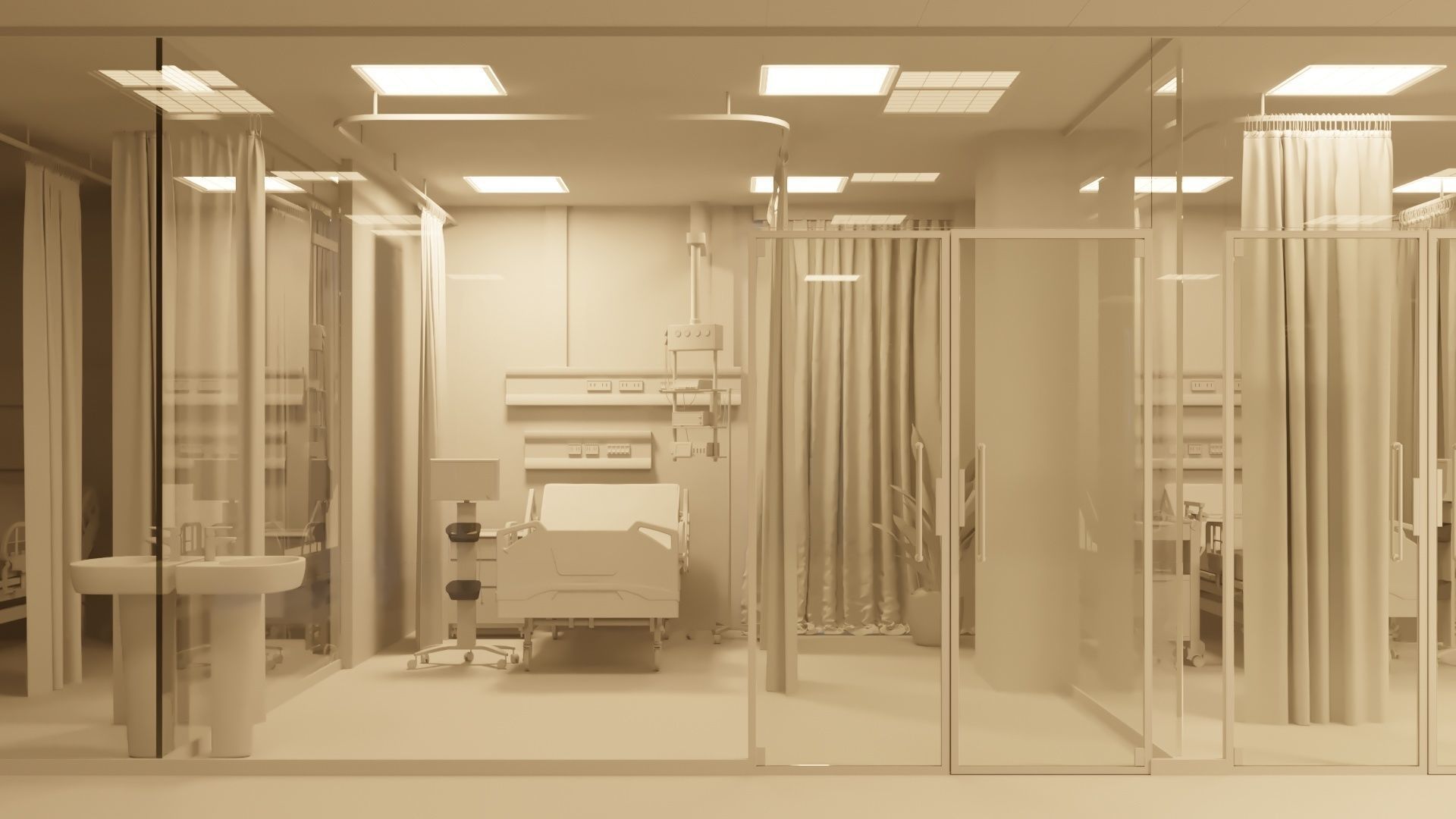 hospital ICU room 3d model 3D model | CGTrader
