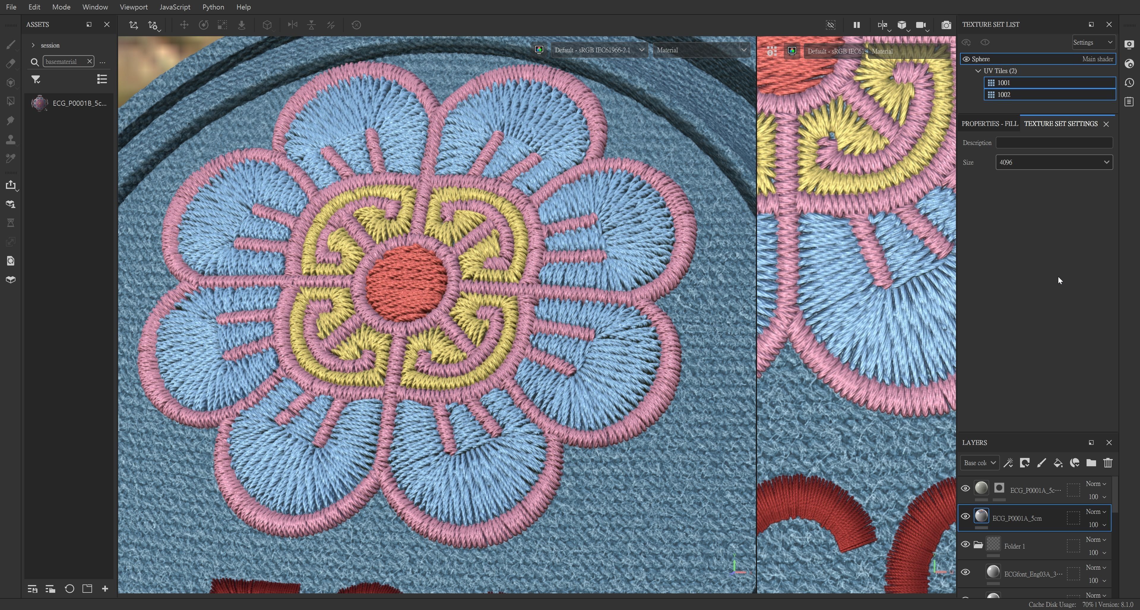 EmbroideryCG Pattern 0001B substance painter tools Texture | CGTrader