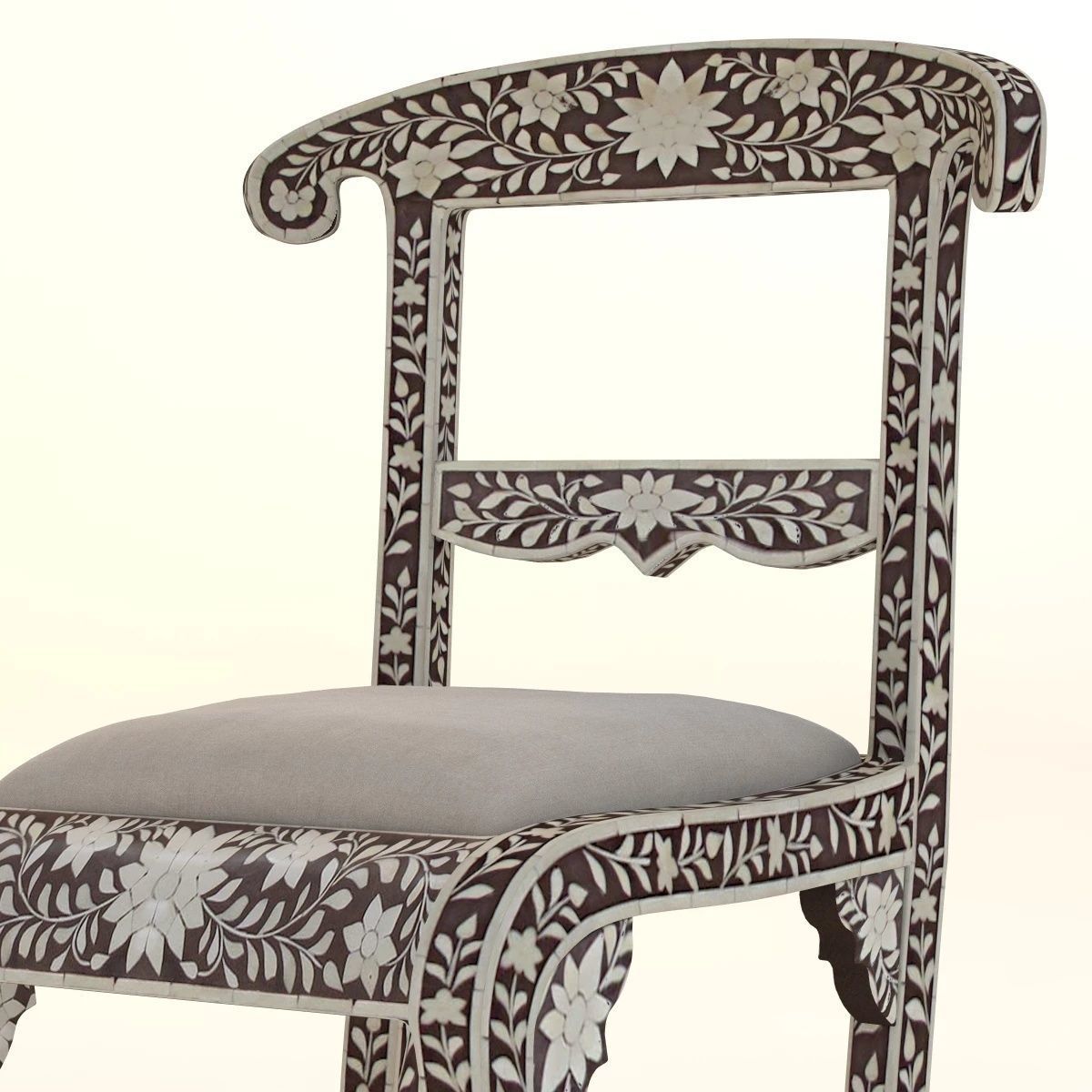 Bone Inlay Chair 3D model | CGTrader