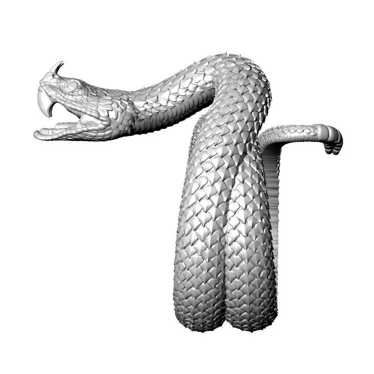 Snake Serpent ring 3D model 3D printable | CGTrader