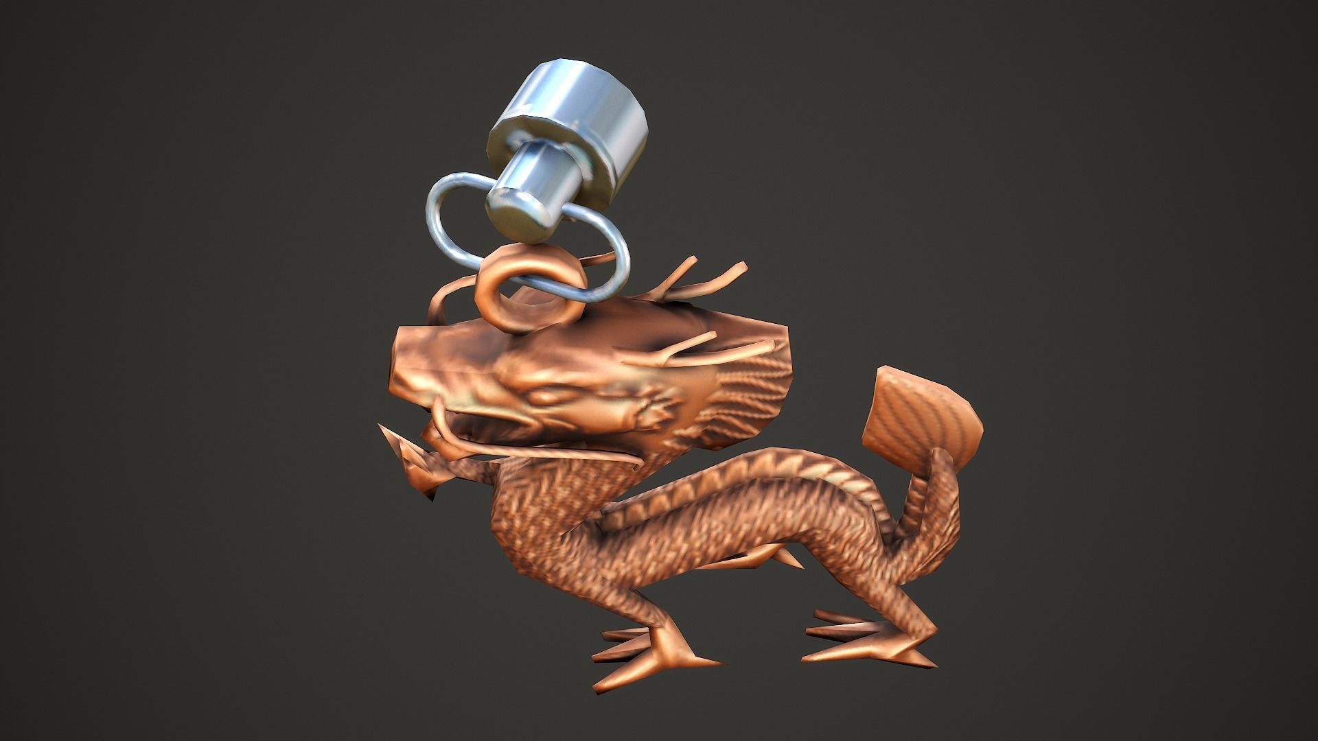 3D model Chinese Dragon Weapon Charm - Low Poly Game Ready VR / AR ...