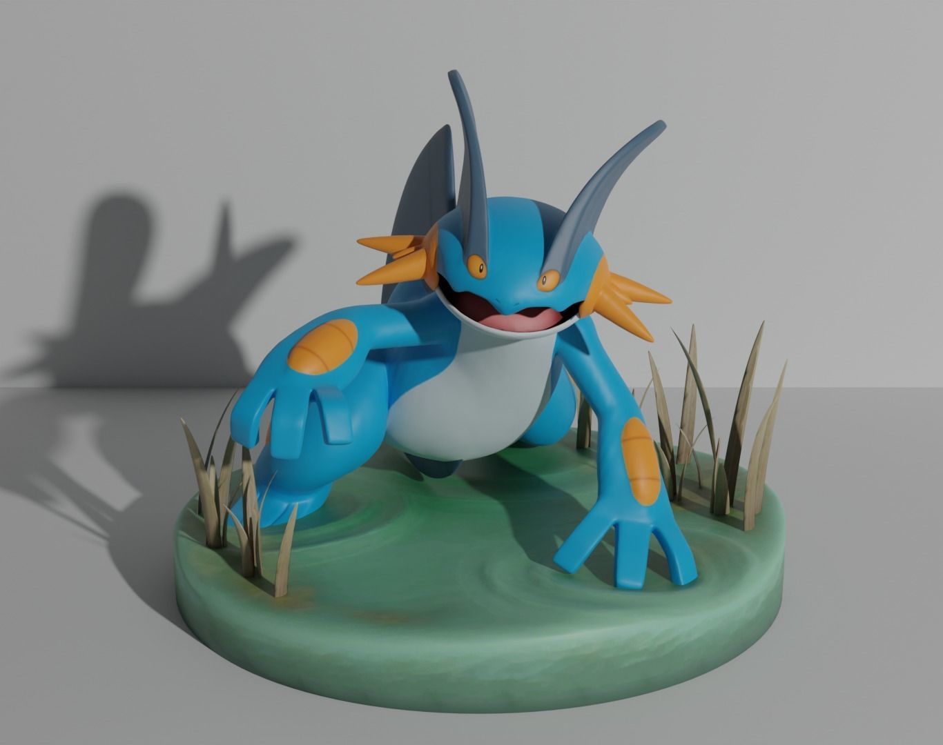 Swampert pokemon 3D print model 3D model 3D printable | CGTrader