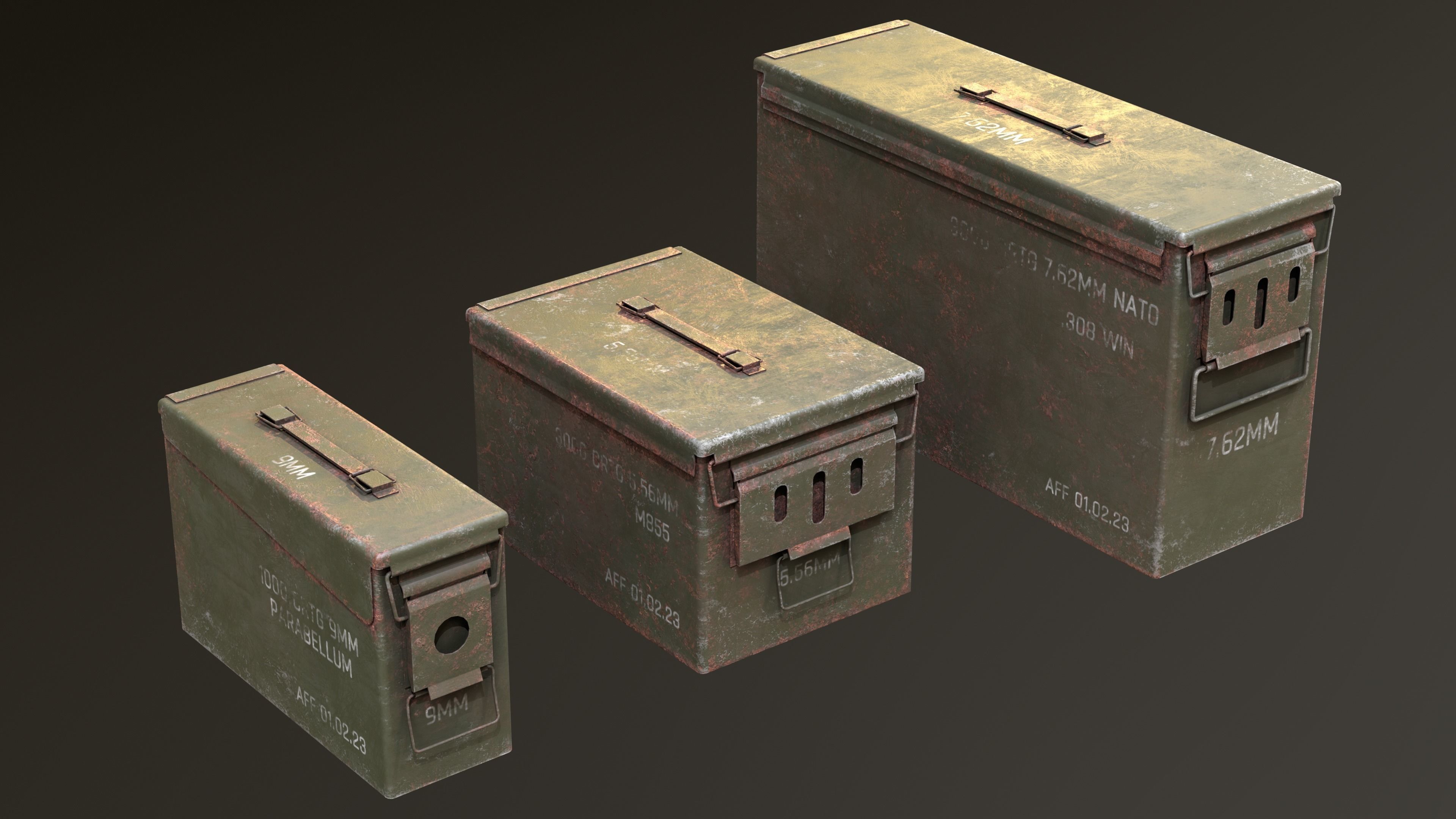 AMMO METAL BOX free VR / AR / low-poly 3D model | CGTrader