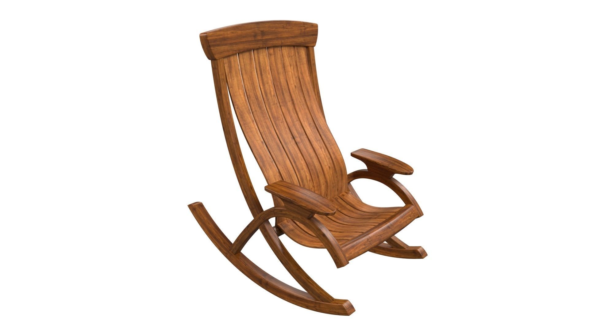 Wooden Rocking Chair 13990802 3D model | CGTrader