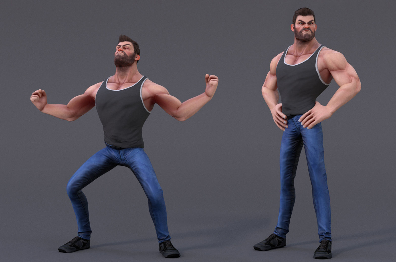 3D model James Cartoon Man Rig VR / AR / low-poly | CGTrader