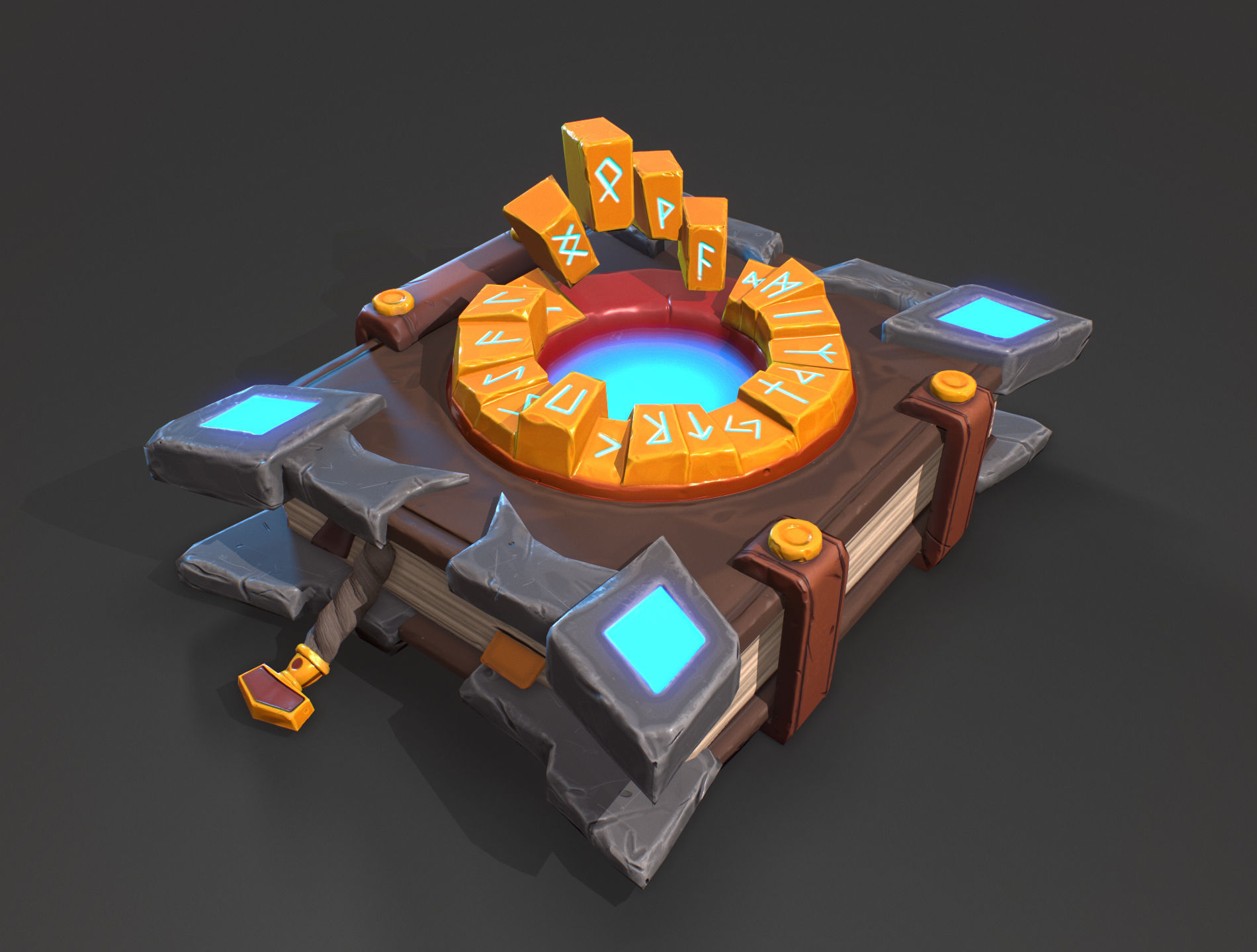 3D model Magic Book Low Poly 3D model PBR and Hand paint VR / AR / low ...