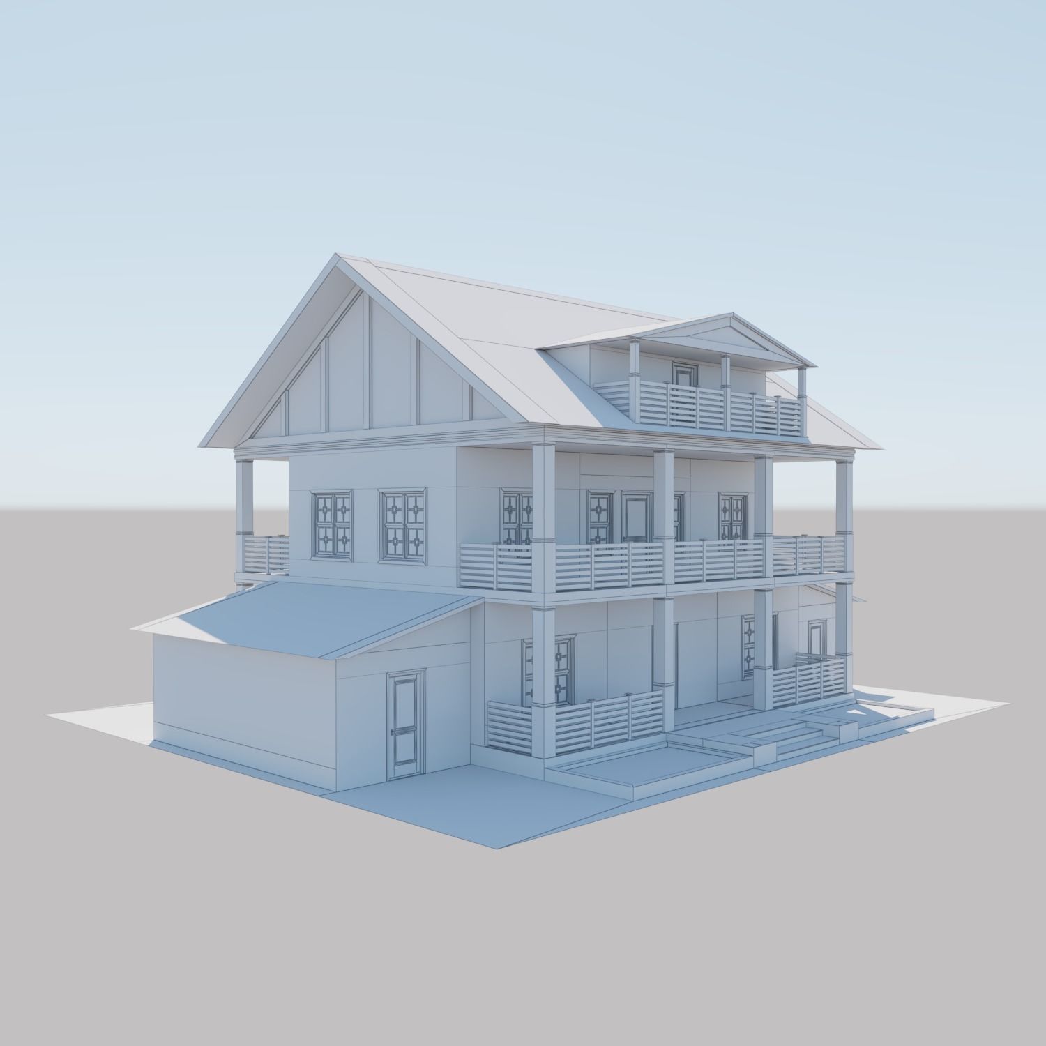 3D model Country House 2 THREEDEE INC VR / AR / low-poly | CGTrader