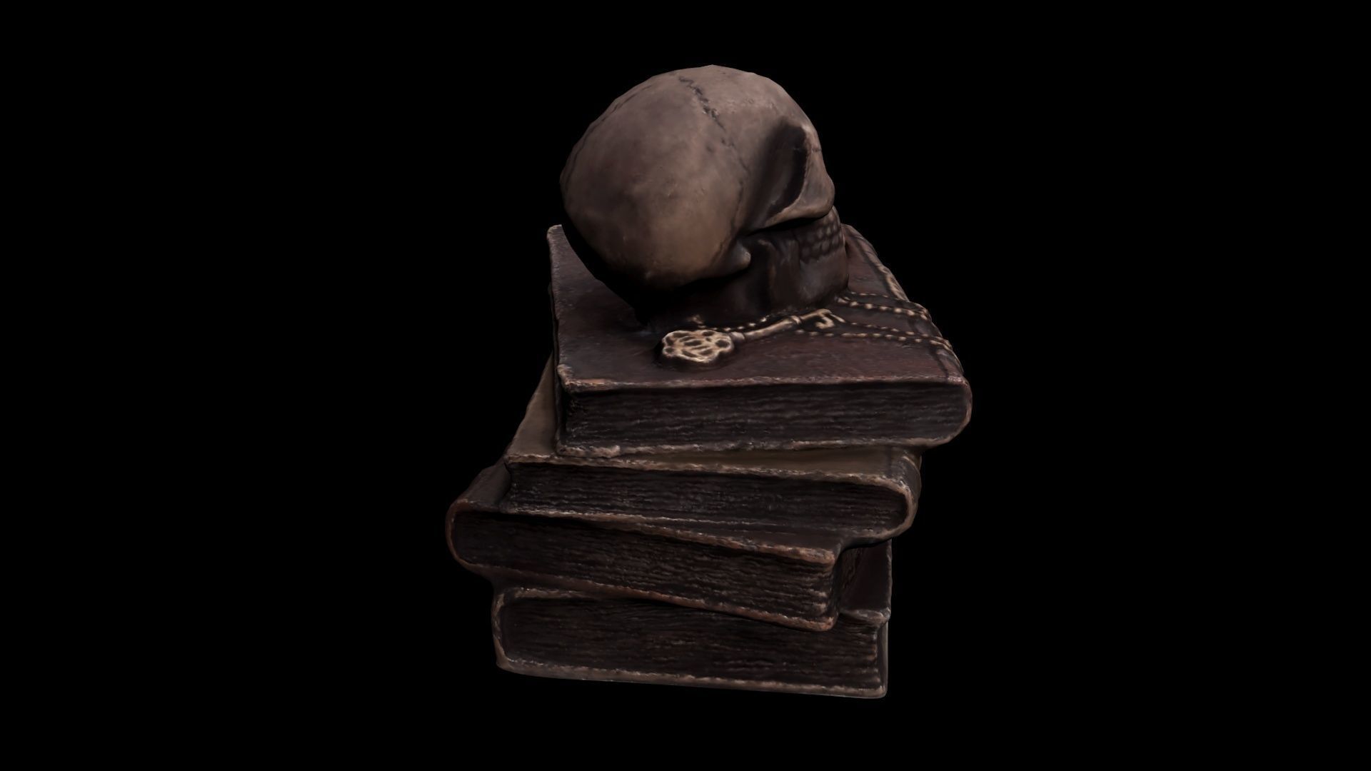 3D model Skull with books VR / AR / low-poly | CGTrader