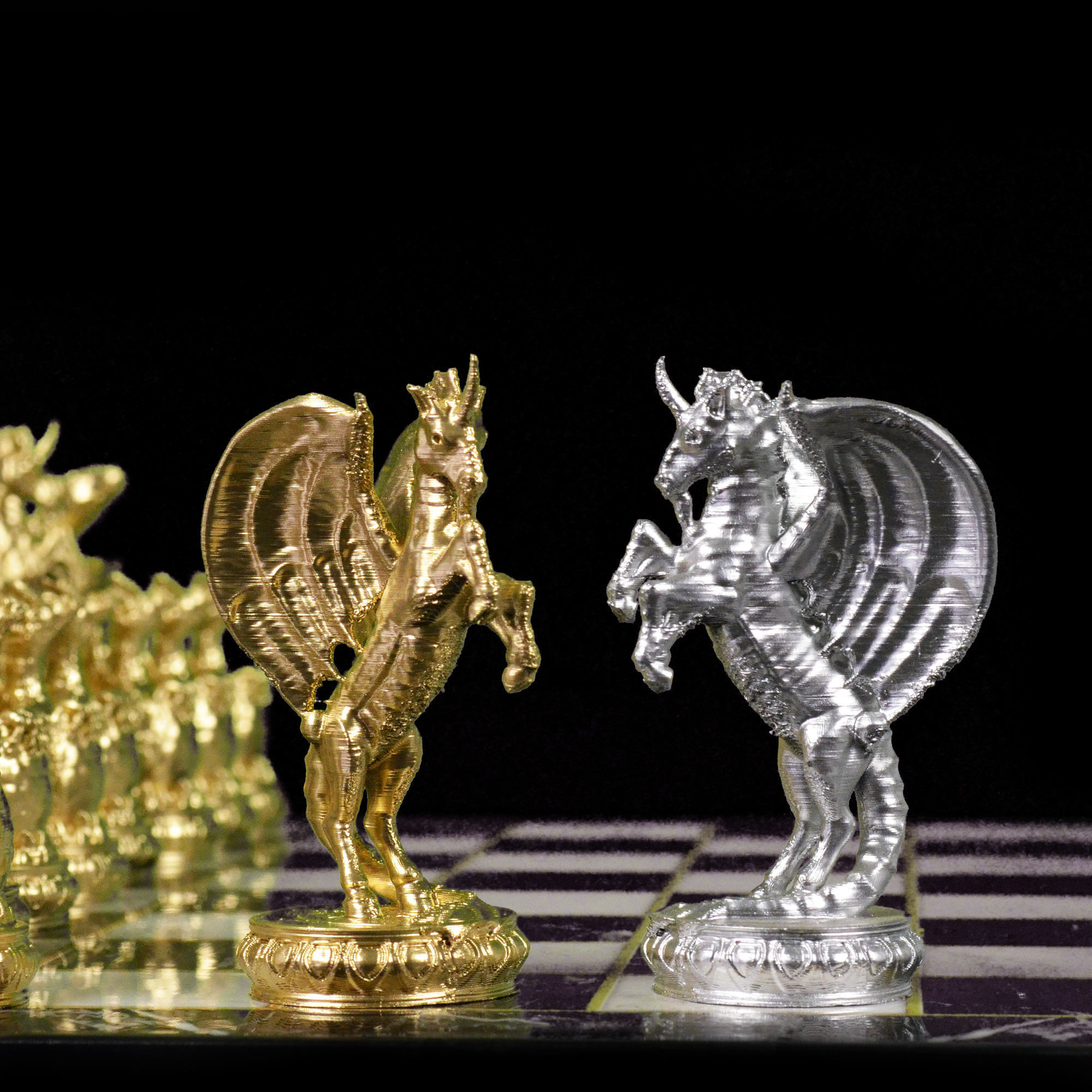 Dragon Chess Game 6 Different Pieces - Dragon Chess Game 3D model 3D ...