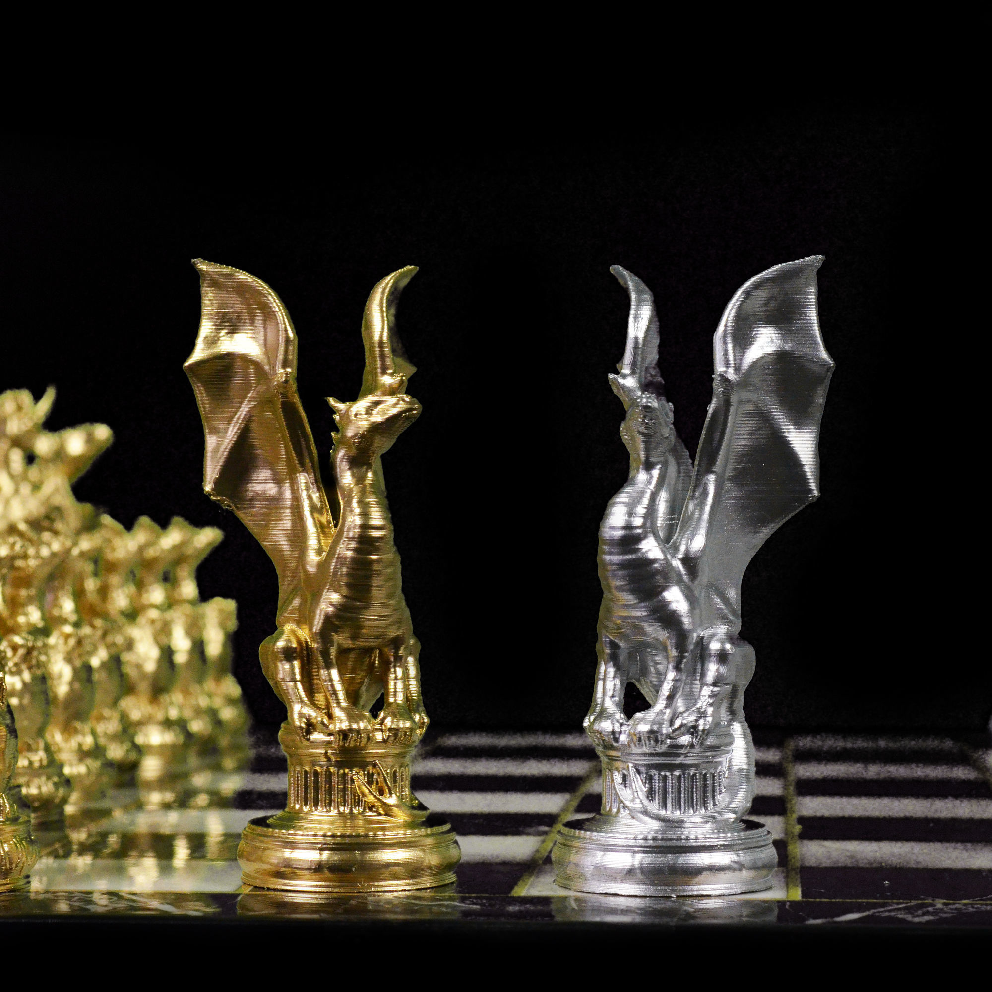 Dragon Chess Game 6 Different Pieces - Dragon Chess Game 3D model 3D ...