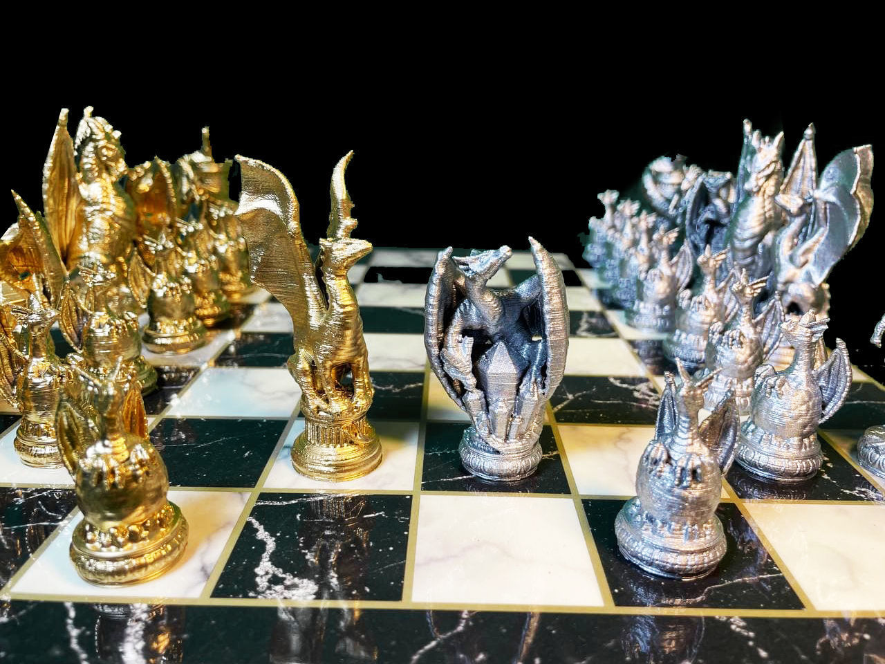 Dragon Chess Game 6 Different Pieces - Dragon Chess Game 3D model 3D ...