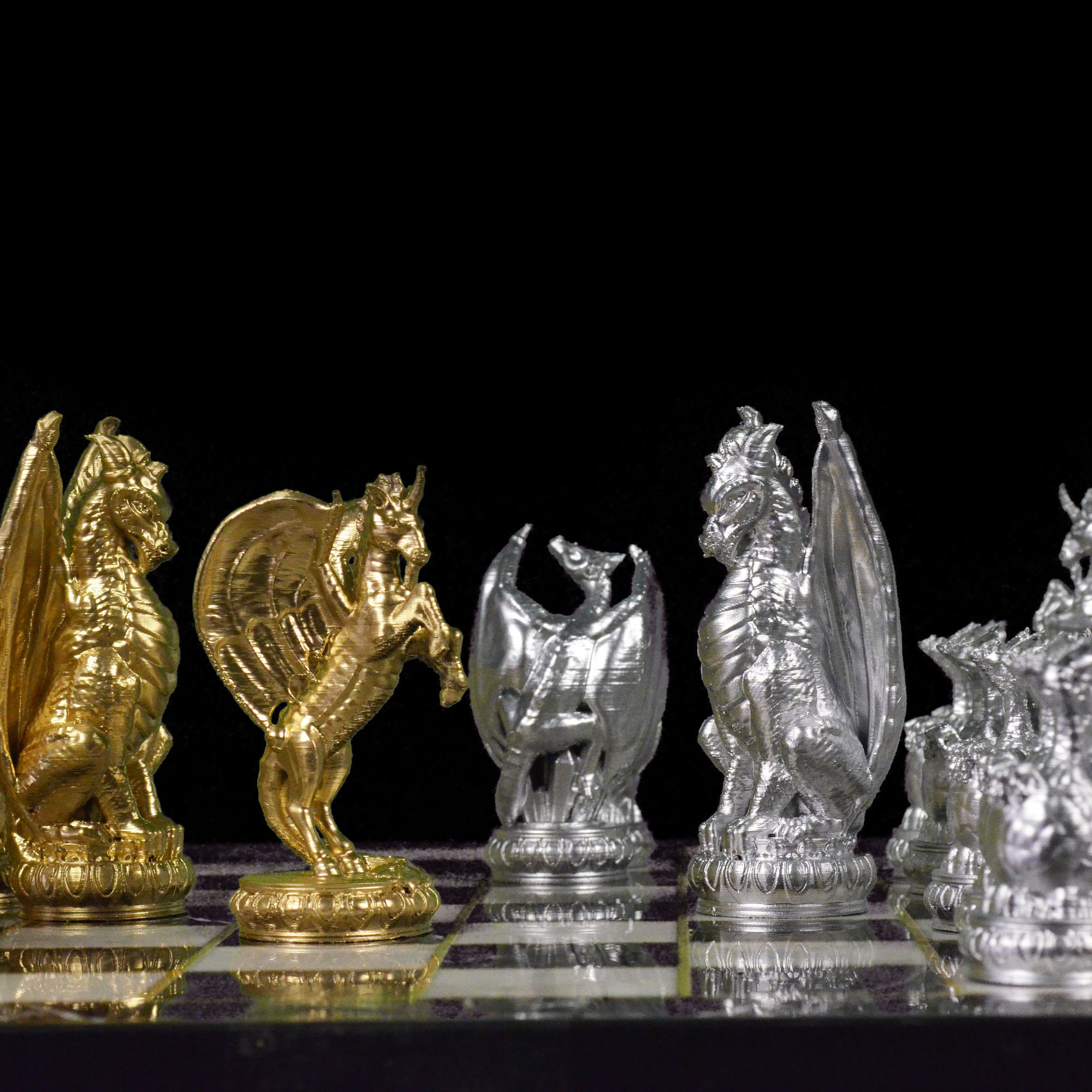 Dragon Chess Game 6 Different Pieces - Dragon Chess Game 3D model 3D ...