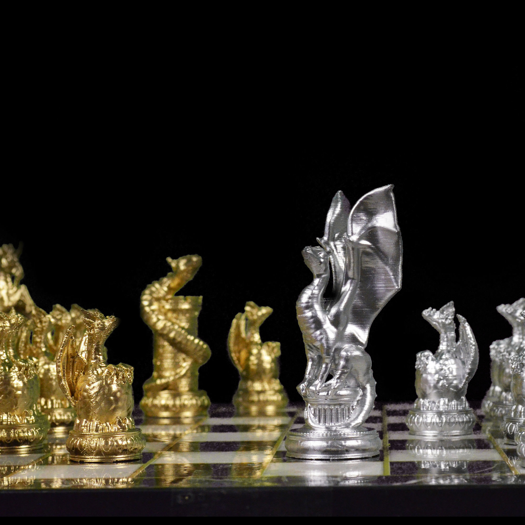 Dragon Chess Game 6 Different Pieces - Dragon Chess Game 3D model 3D ...