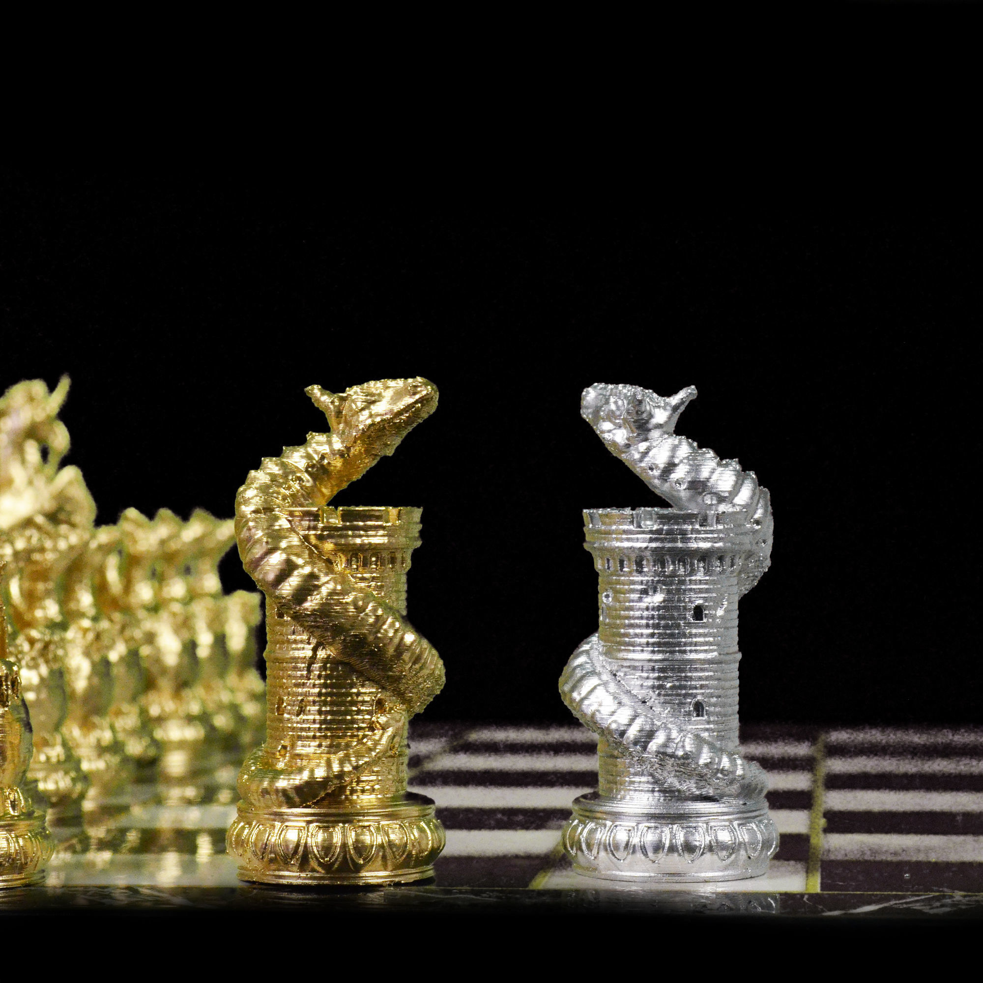 Dragon Chess Game 6 Different Pieces - Dragon Chess Game 3D model 3D ...