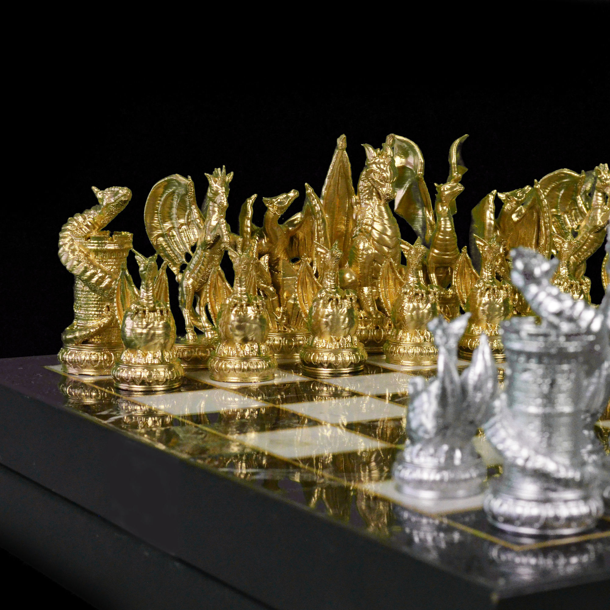Dragon Chess Game 6 Different Pieces - Dragon Chess Game 3D model 3D ...