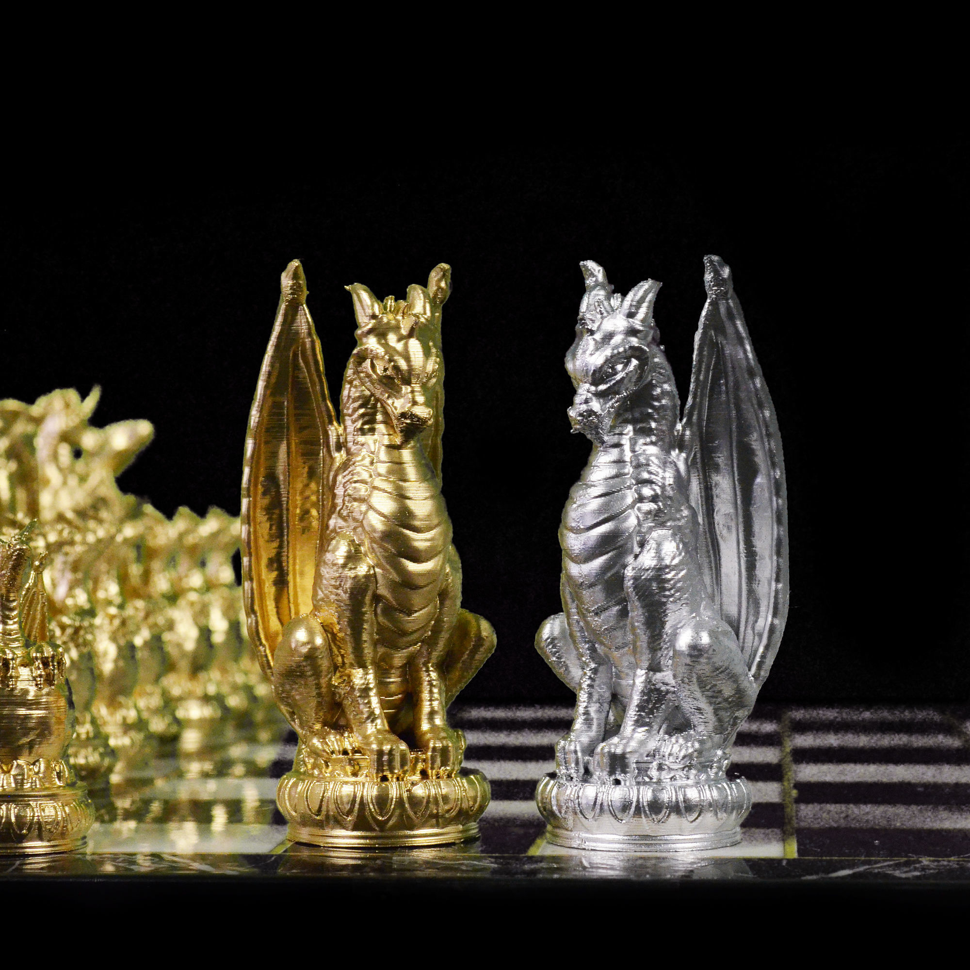 Dragon Chess Game 6 Different Pieces - Dragon Chess Game 3D model 3D ...