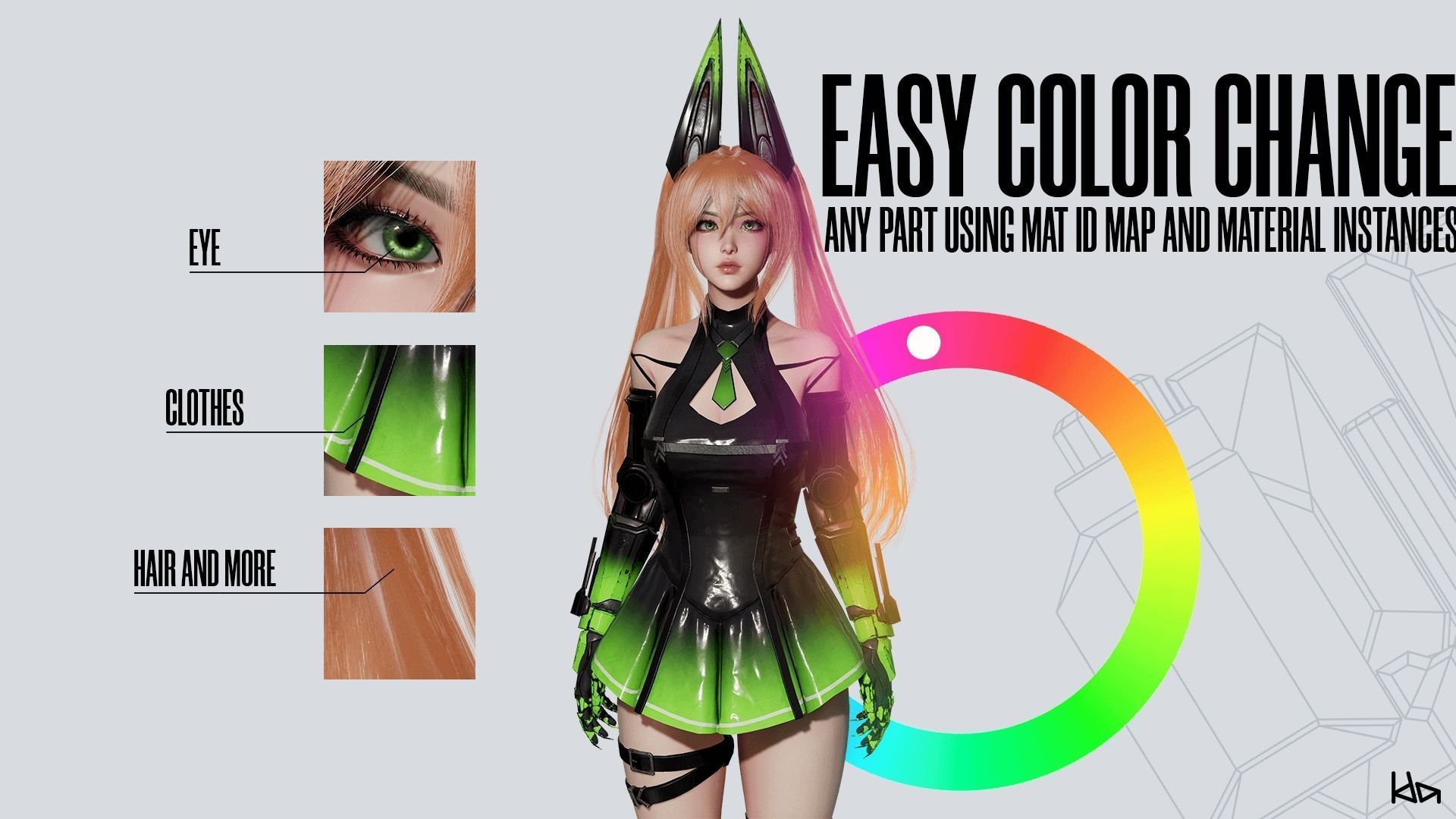 3D Model Collection Cosmo Girls VR / AR / low-poly | CGTrader