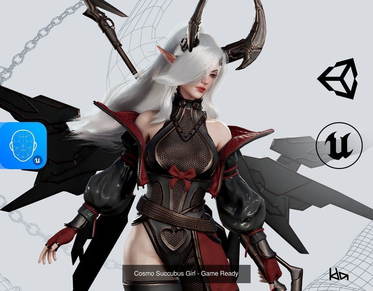 3D Model Collection Cosmo Girls VR / AR / low-poly | CGTrader