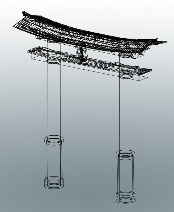Torii Japan portal Samurai 3D model 3D printable | CGTrader