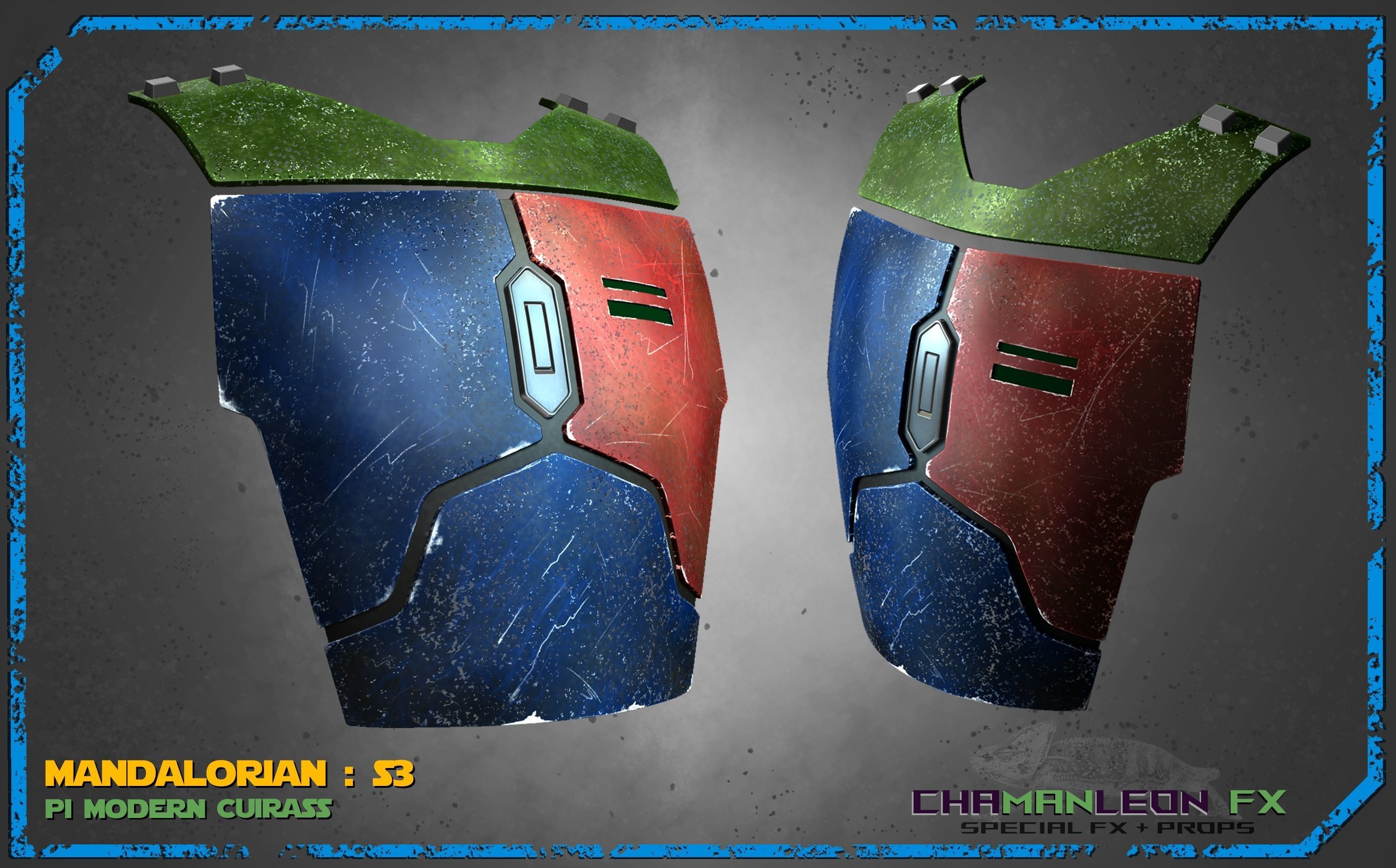 Mando S3 Cuirass Modern Armor Cosplay 3D model 3D printable | CGTrader