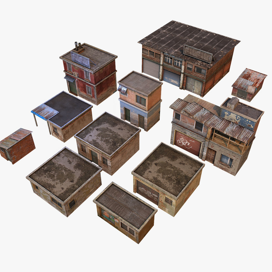 3D model House Geto Construct Low Poly VR / AR / low-poly | CGTrader