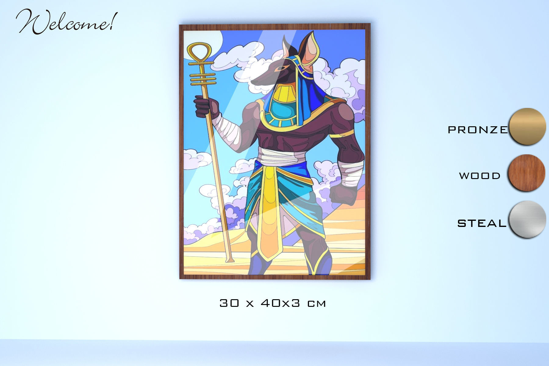 pharon wall poster 3D model | CGTrader