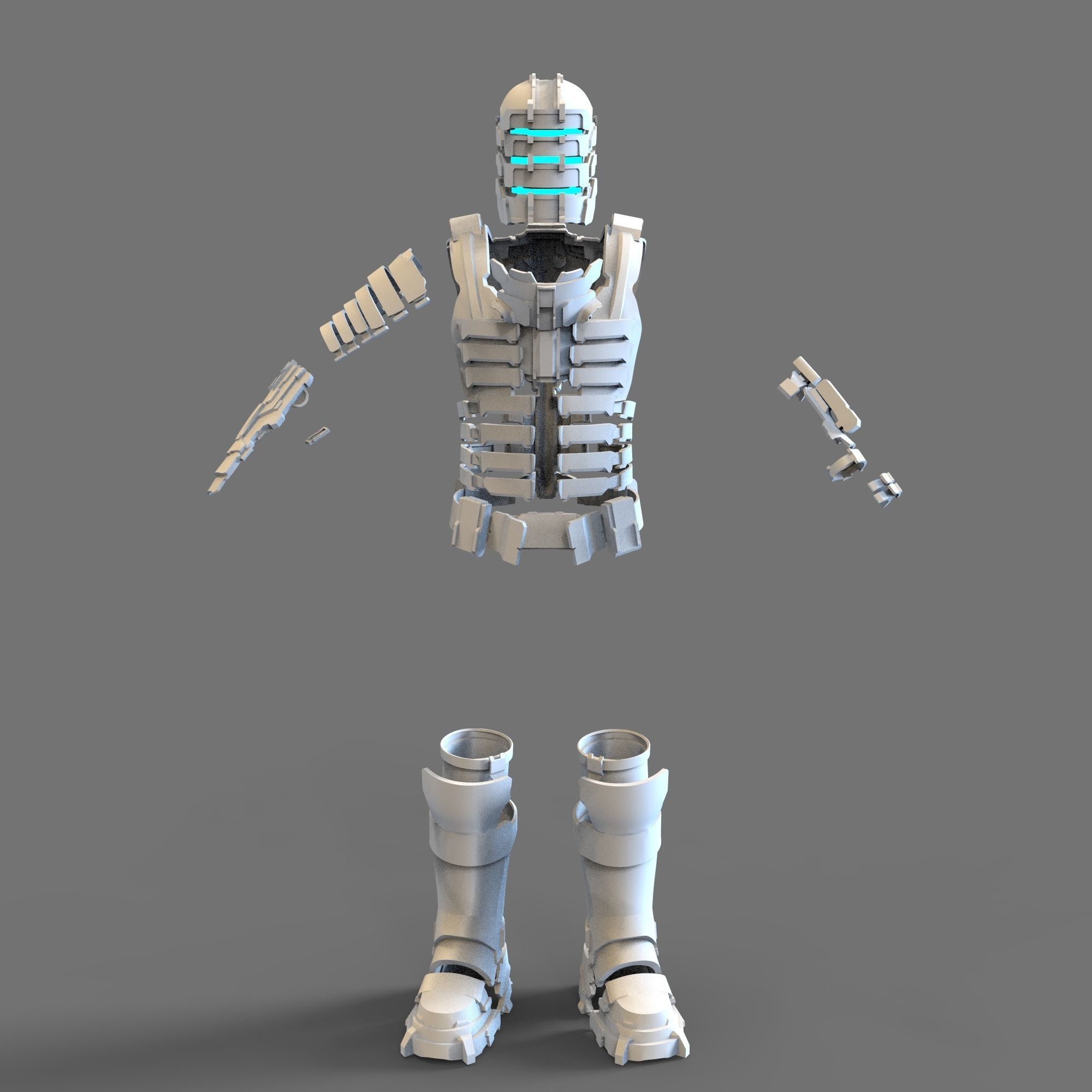 Dead Space Remake Isaac Clarke Full Body Wearable Armor 3D model 3D ...