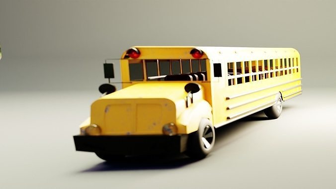 3D model school bus VR / AR / low-poly | CGTrader