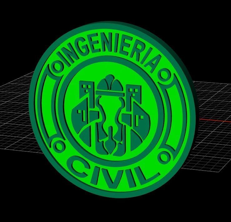 Civil Engineering Medal or Coin Medalla Ingenieria Civil free 3D model ...